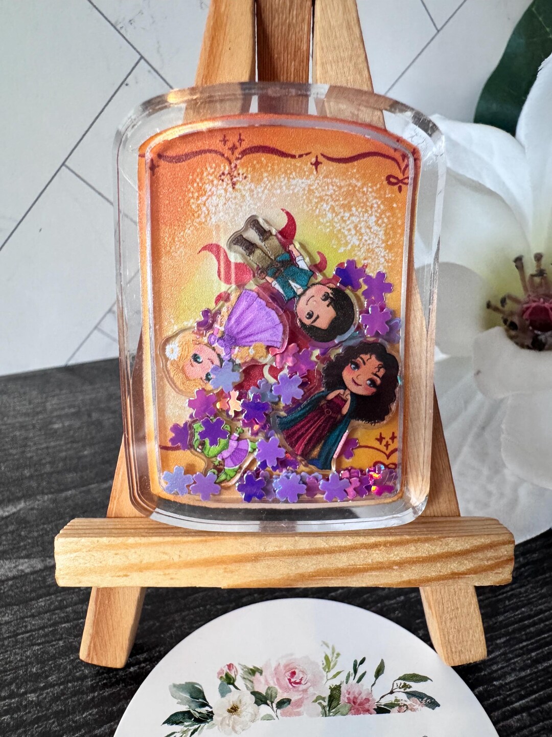 Rapunzel Themed Shaker Badge Reel W/characters - Etsy