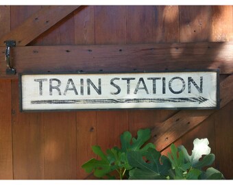 Train depot sign | Etsy