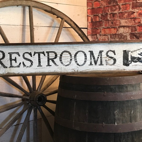 Vintage Restroom Sign - Etsy