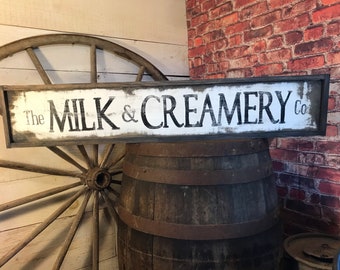 Creamery Wood Sign - Etsy