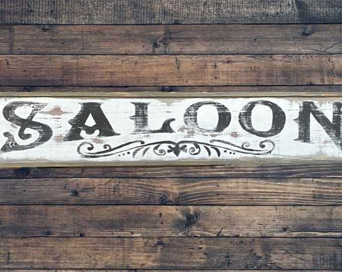 Wood Sign SALOON Vintage Old Saloon Sign, Bar Sign, Old West Saloon ...