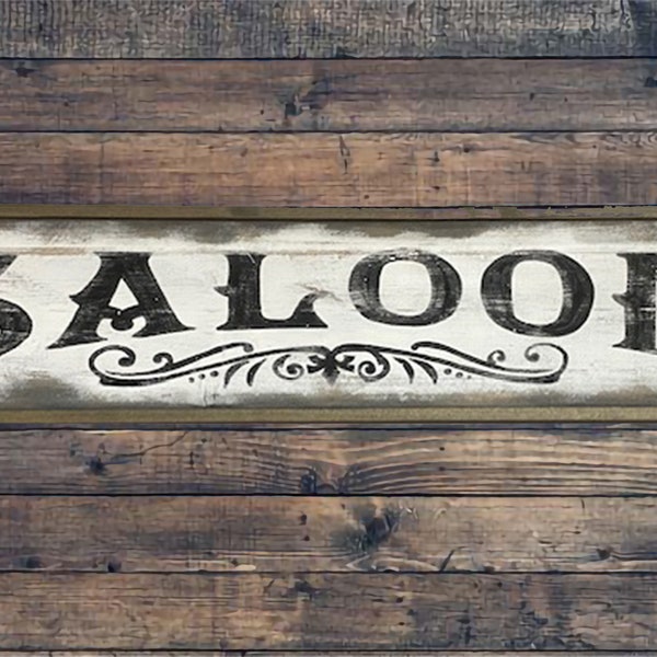 Wood Saloon Sign - Etsy
