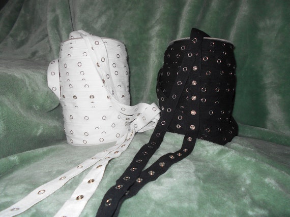 White and Black Cotton Twill Snap Tape 3/4 Wide With - Etsy