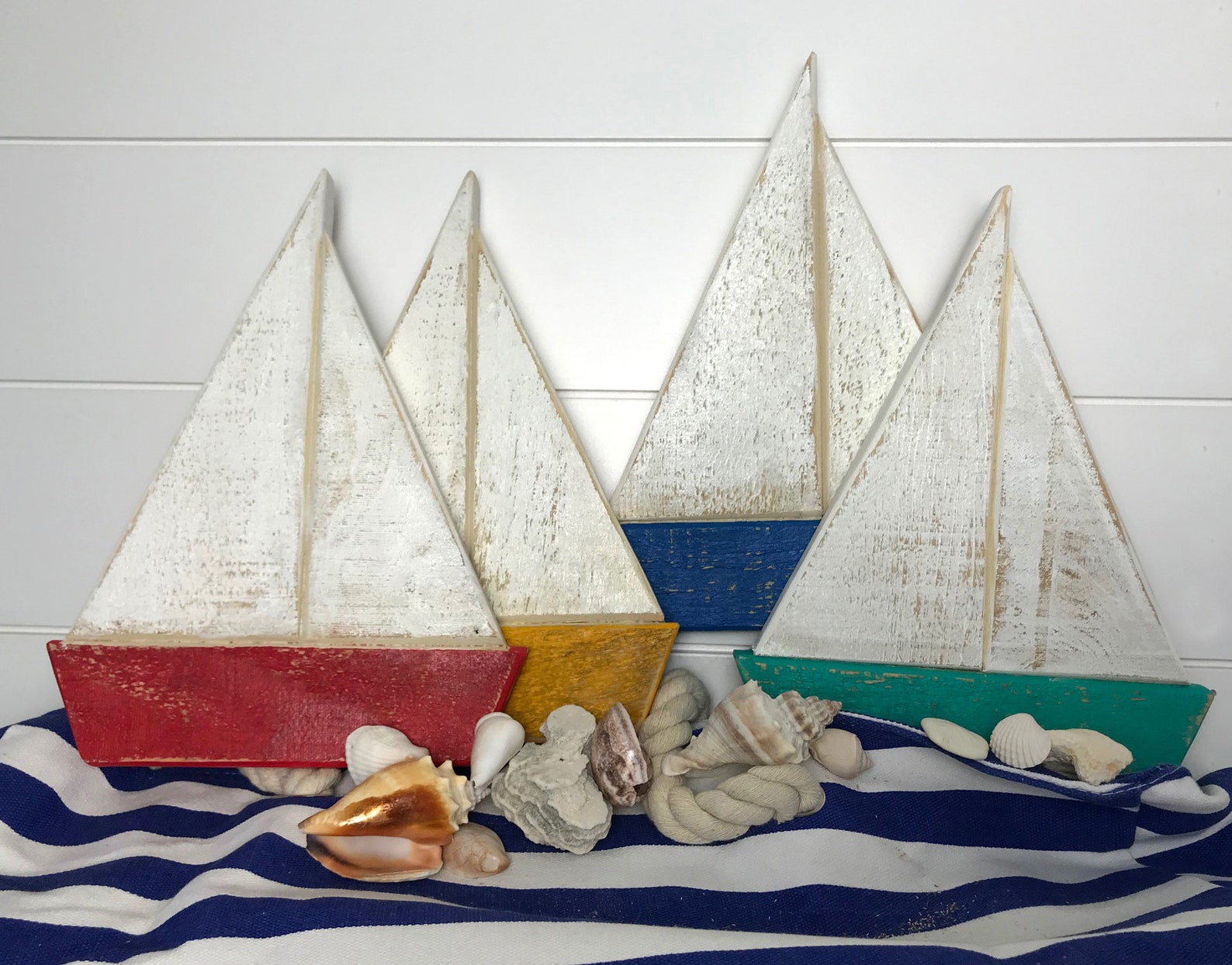 Wooden Sailboats Rustic Nautical Wall Decor - Etsy Canada