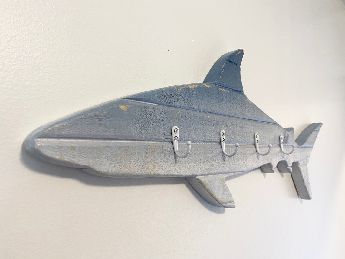 Shark Coat Rack Hand Made Solid Pine. Coat Towel or Robe - Etsy