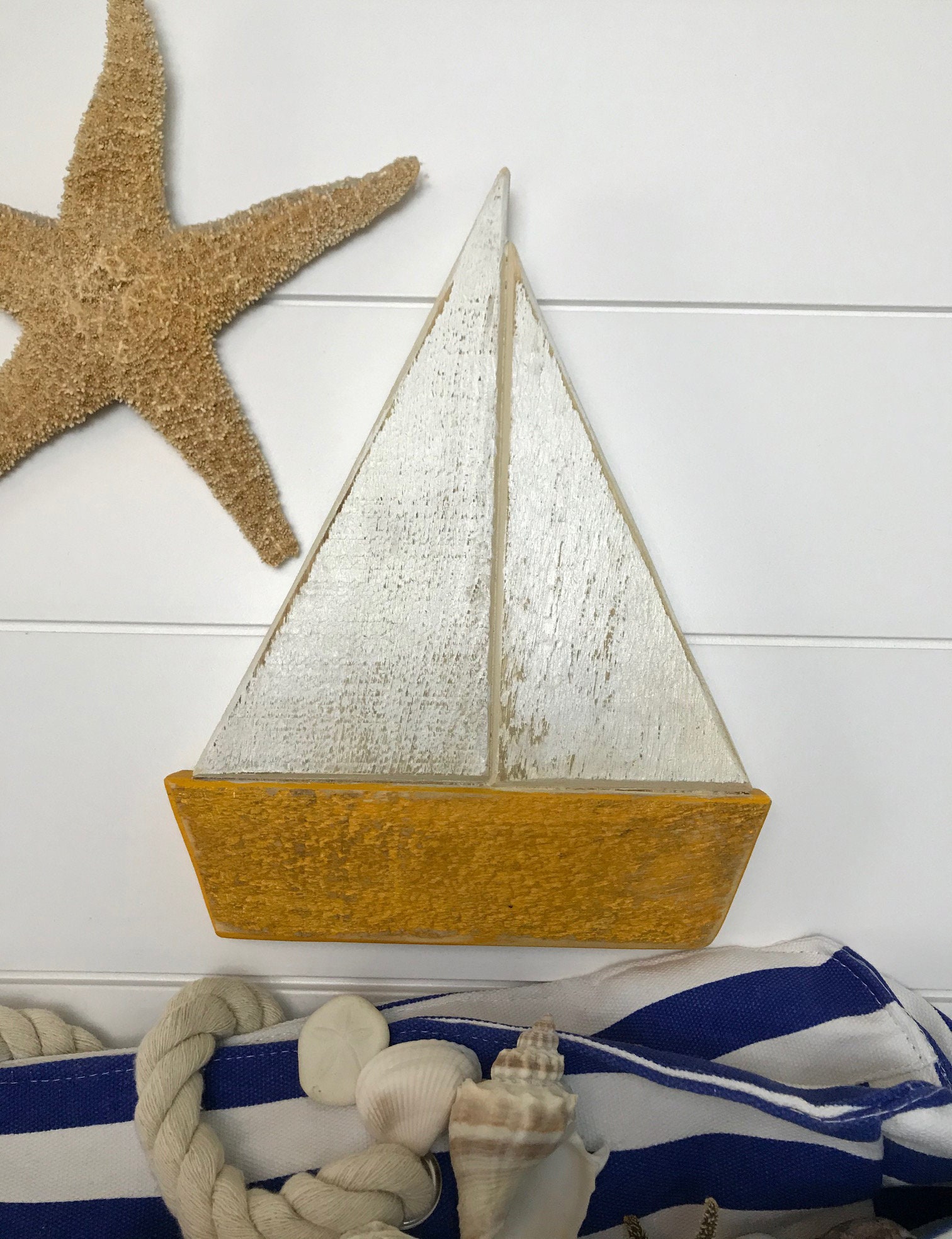 Wooden Sailboats Rustic Nautical Wall Decor - Etsy Canada