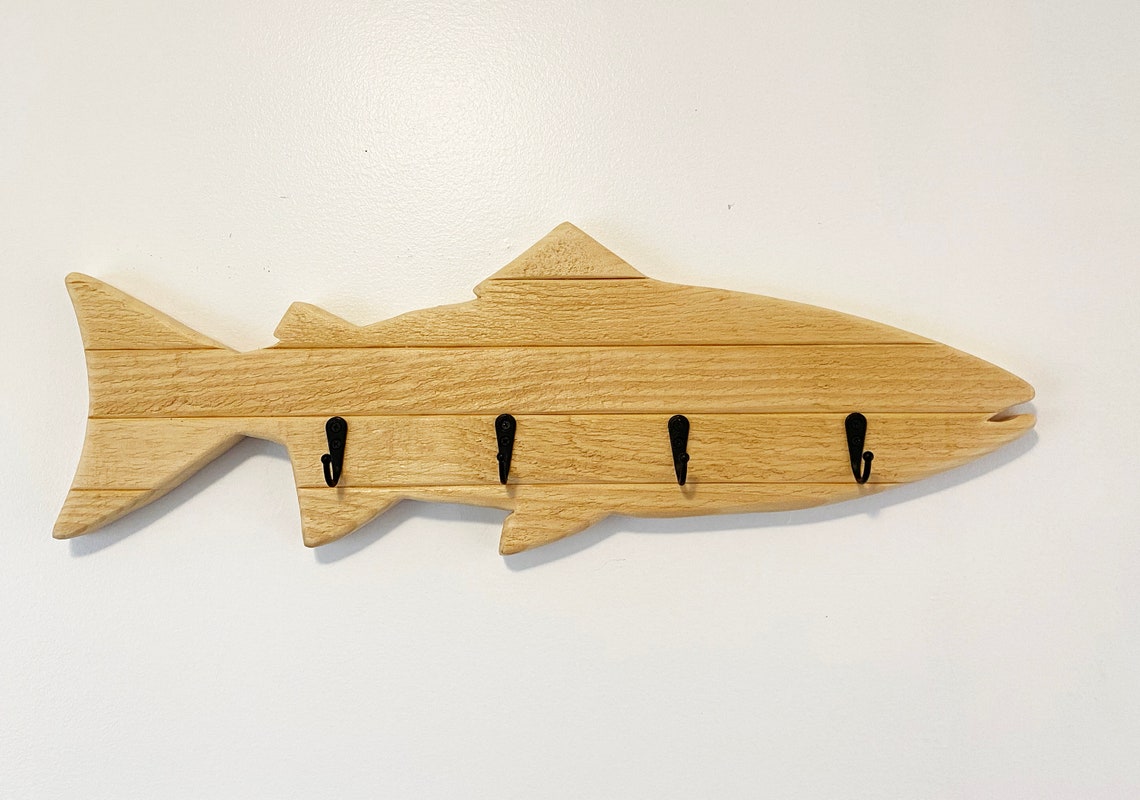 Salmon Coat Rack Hand Made Rustic Pine. Great for Hats Keys - Etsy