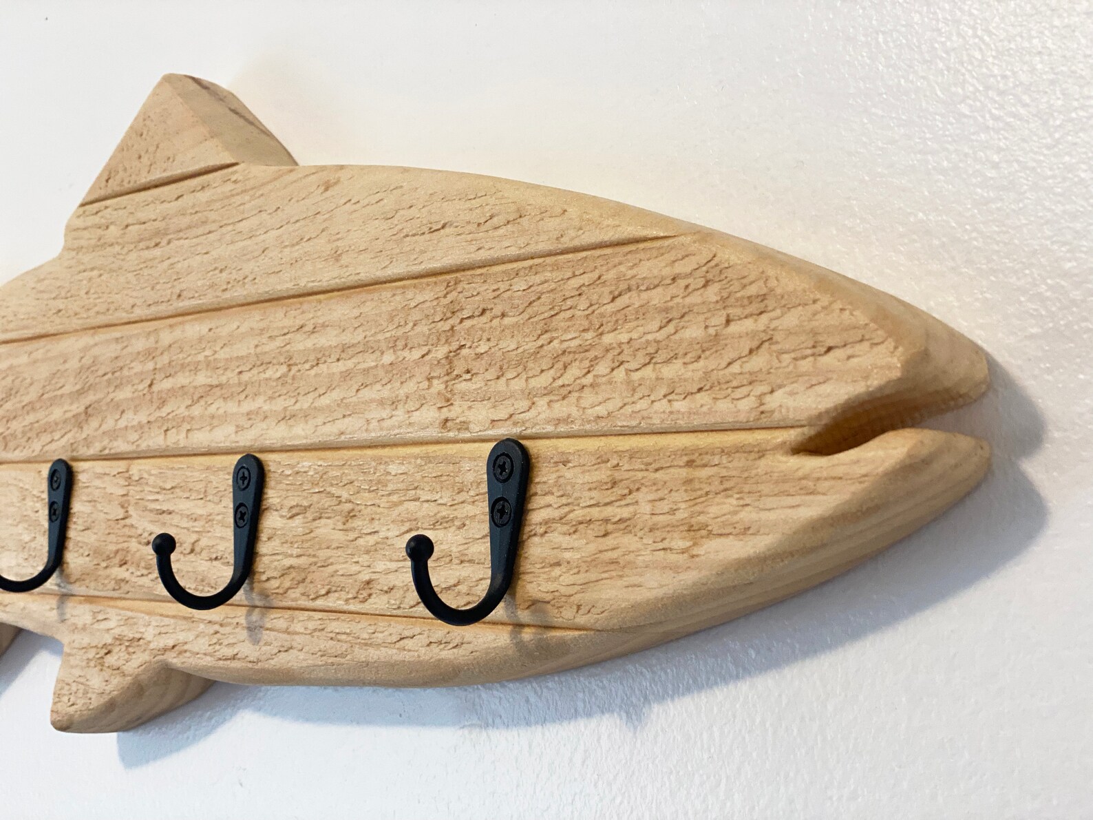 Salmon Coat Rack Hand Made Rustic Pine. Great for Hats Keys - Etsy