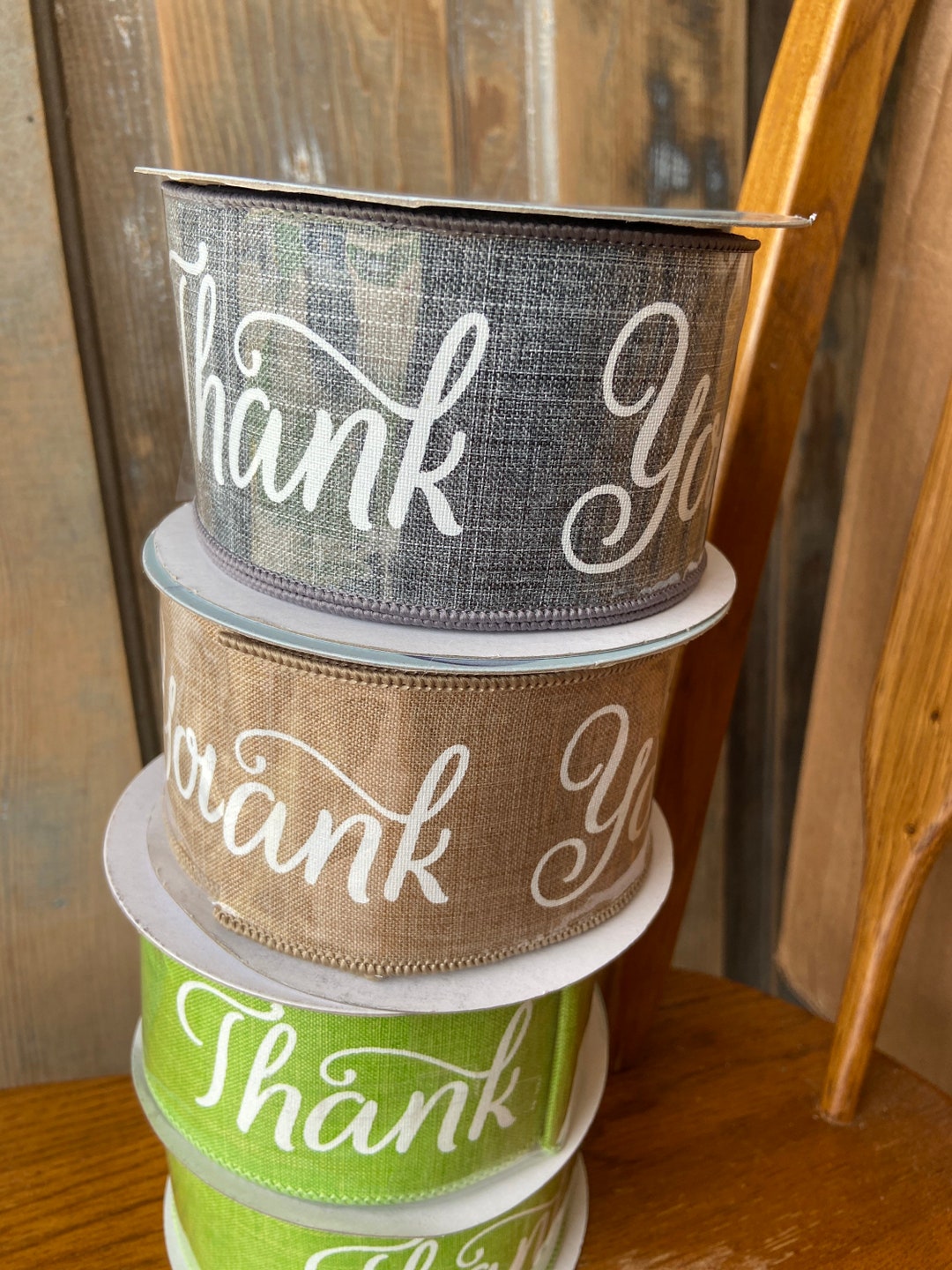 Thank You Everyday Ribbon in Various Colors 2.5 Wired - Etsy