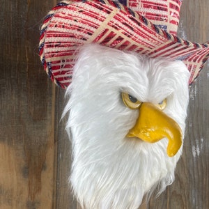 Patriotic Bald Eagle Wreath Attachment or Sign Wildlife Wreath Decor ...