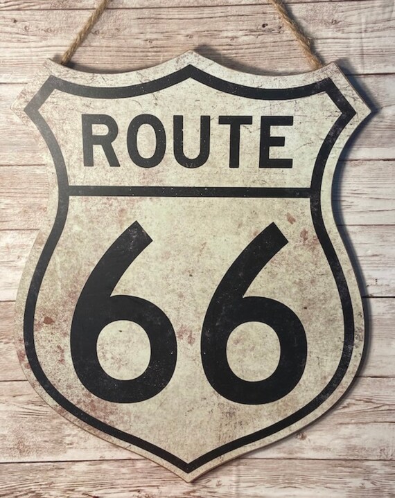Vintage RT 66 Badge Sign - Etsy