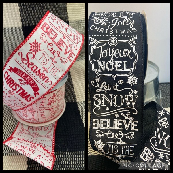 Christmas Ribbon - Etsy