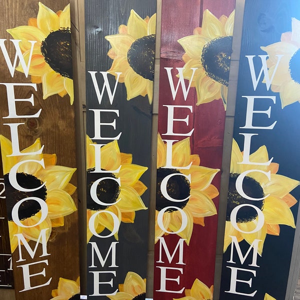 Sunflower Porch Sign - Etsy