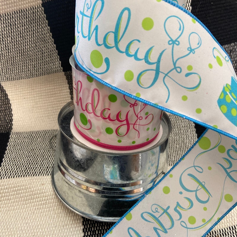 Happy Birthday Ribbon - Etsy
