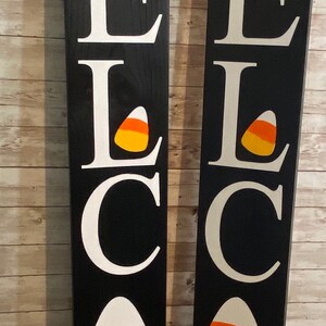 Welcome Candy Corn Sign Entryway Welcome With Painted Candy - Etsy