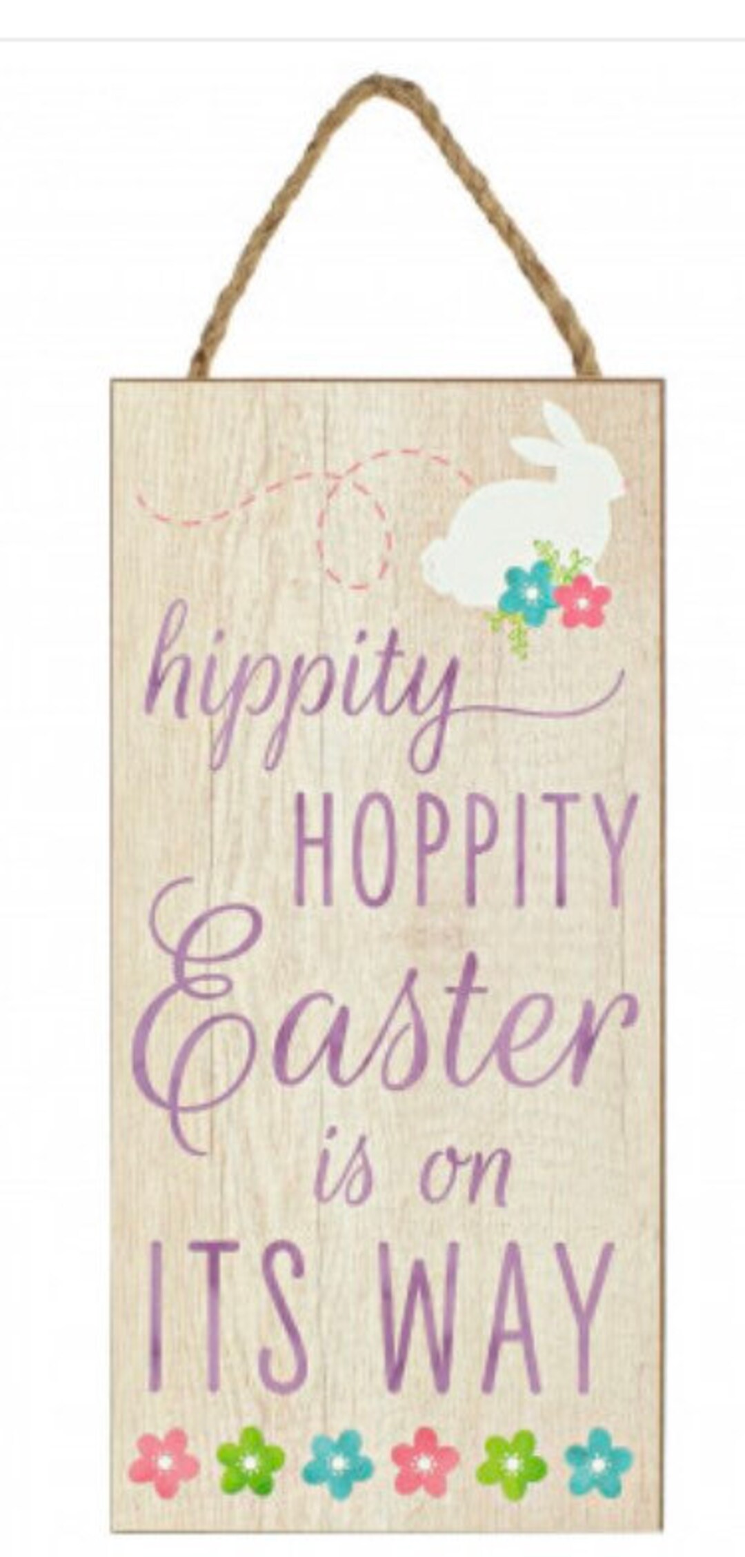 12 Wooden Sign: Hippity Hoppity Easter Bunny Wreath - Etsy