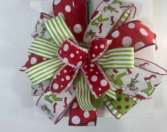 Christmas Your a Mean One, Lime, Red and White Holiday Green Monster ...