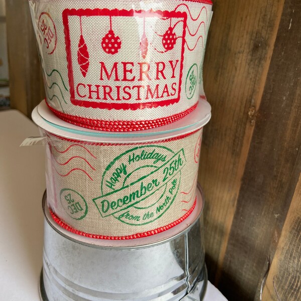 Christmas Ribbon - Etsy