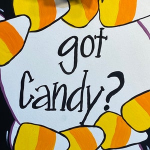 Halloween Candy Corn (got Candy)door Hanger, Entryway Decor, Front ...