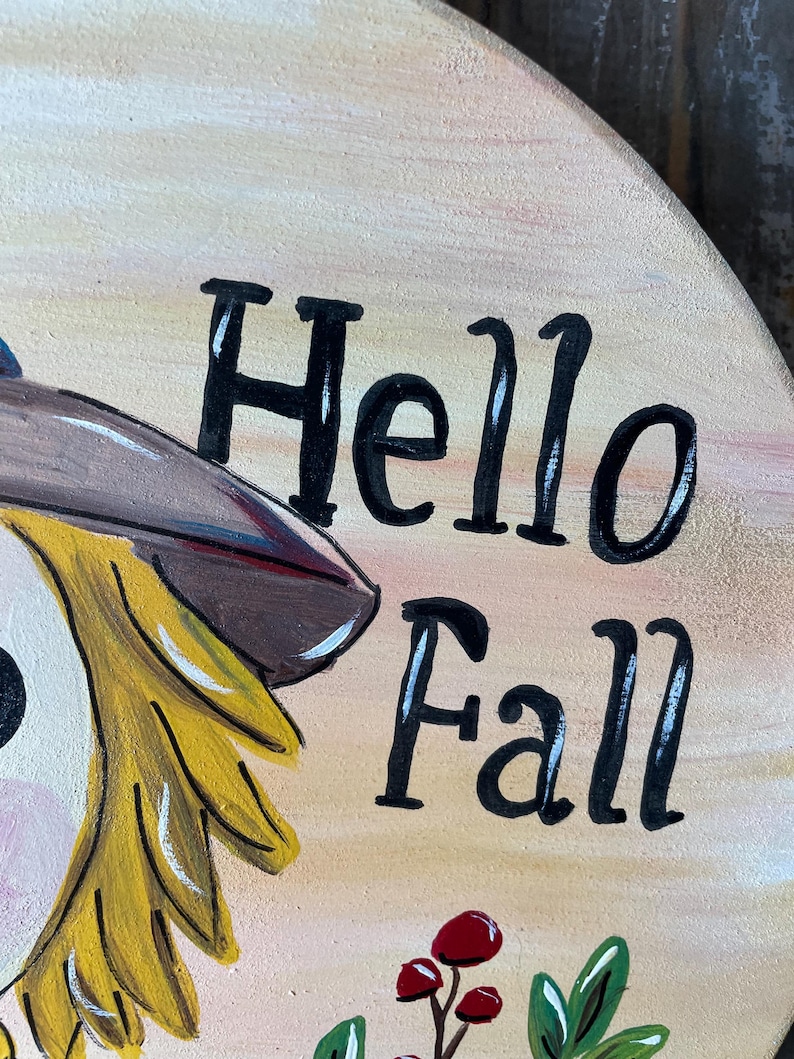 Hand-painted Scarecrow Fall Sign – Rustic Farmhouse Décor - Etsy