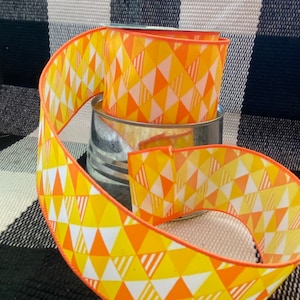 Triangles Ribbon, Holiday Ribbon 2.5 Inch Wired - Etsy