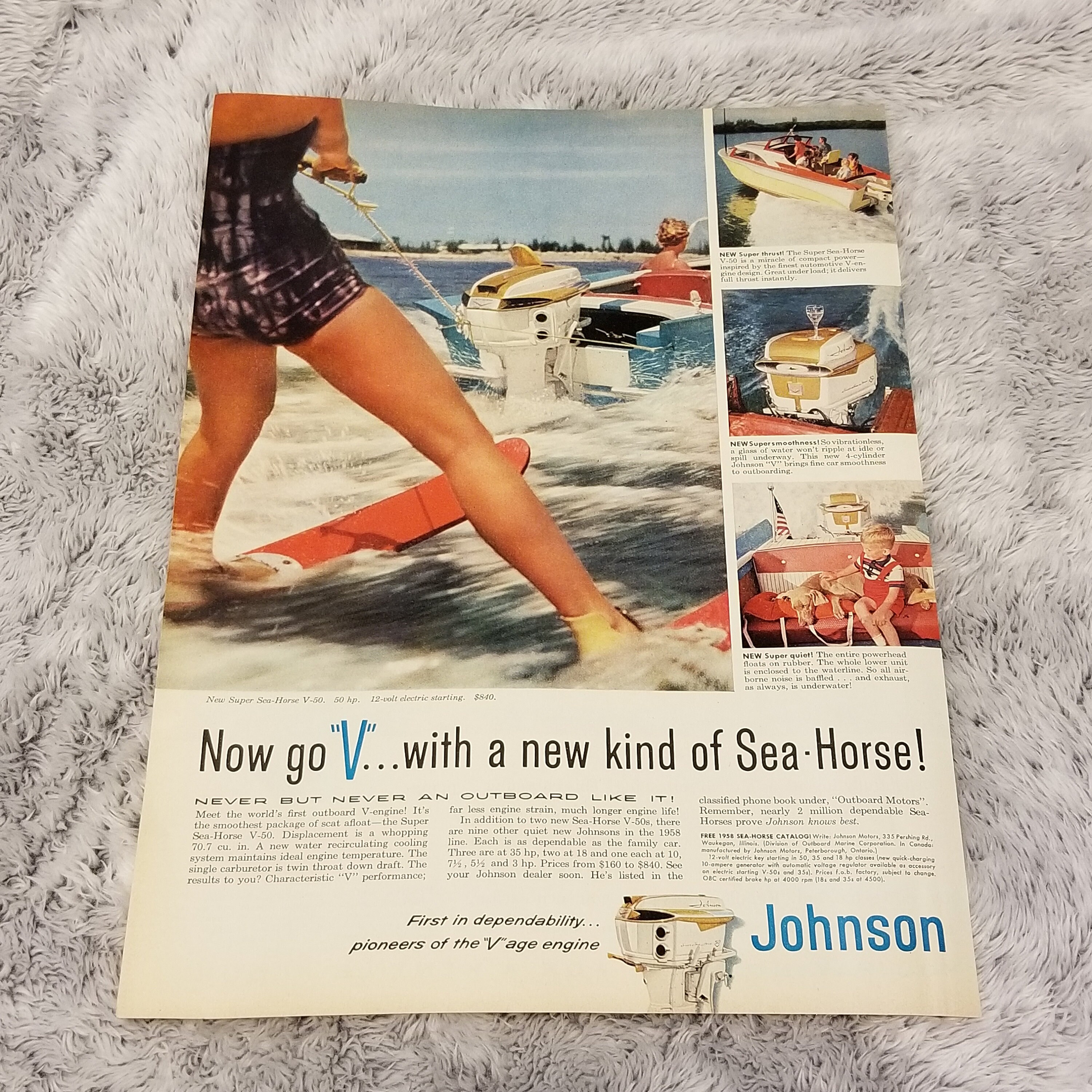 Vintage Johnson Outboard Motors Ad From a 1958 Life Magazine - Etsy