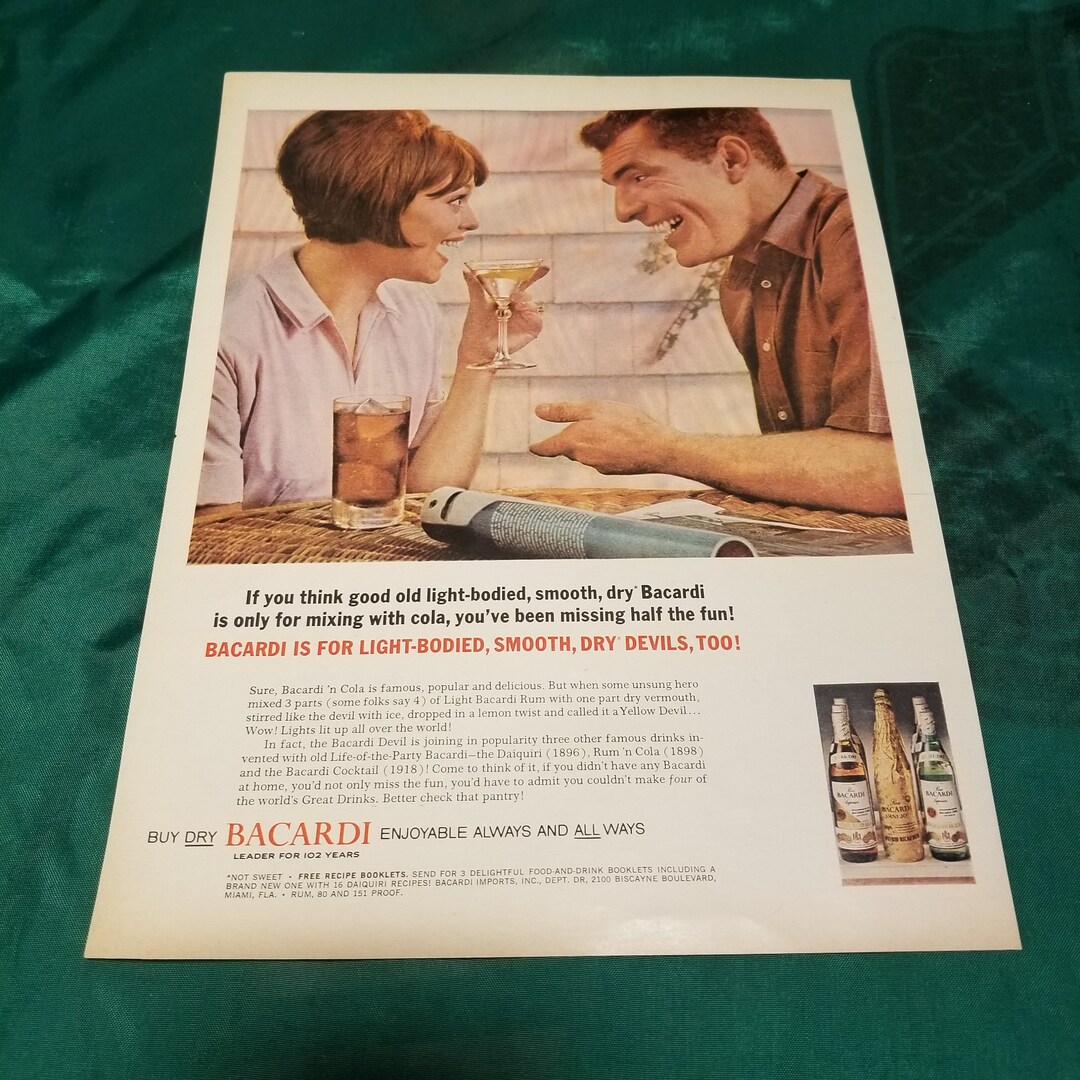 Bacardi Rum Ad From 1964 Life Magazine - Etsy