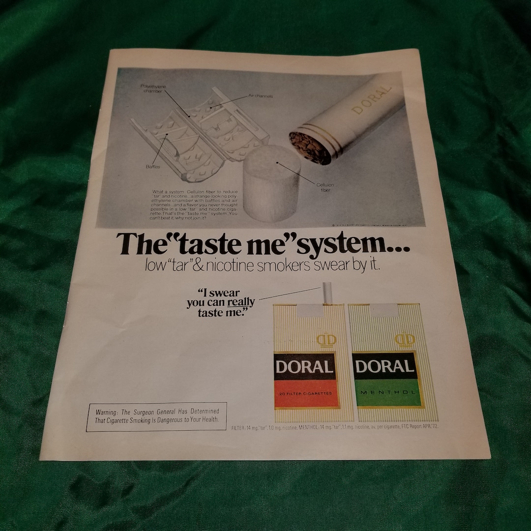 Doral Cigarettes Ad From 1972 Life Magazine - Etsy