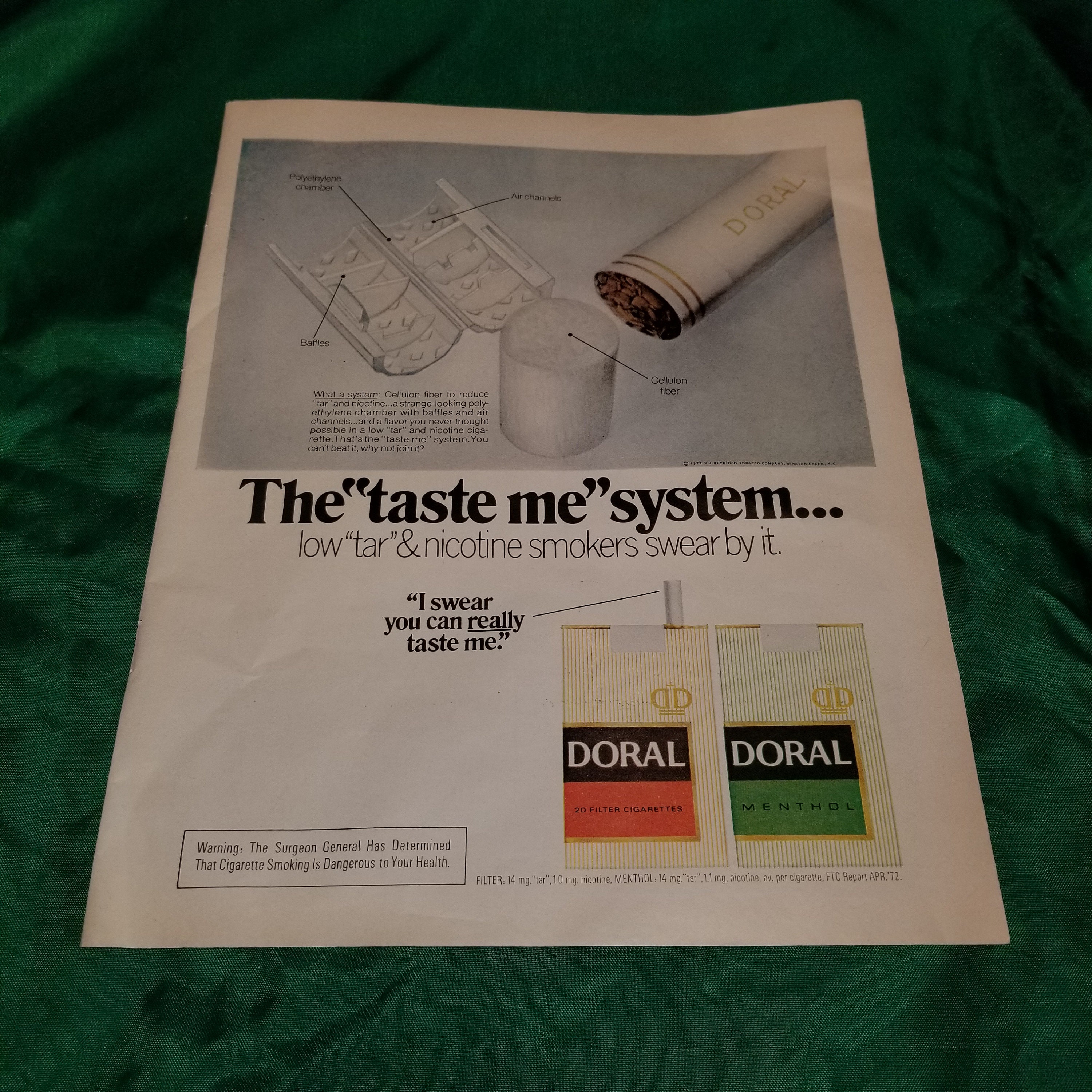 Doral Cigarettes Ad From 1972 Life Magazine - Etsy