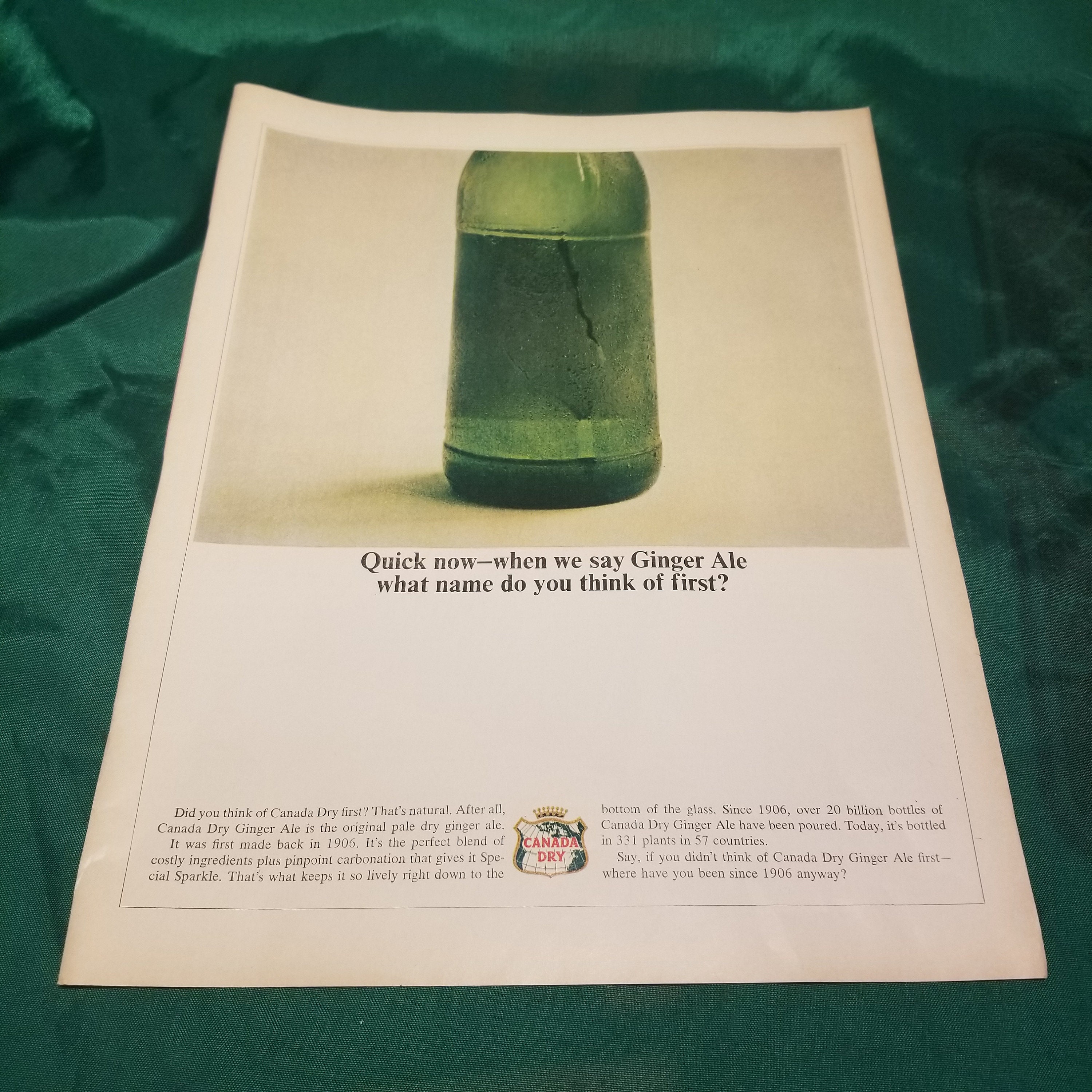Canada Dry Ginger Ale Ad From 1964 Life Magazine - Etsy