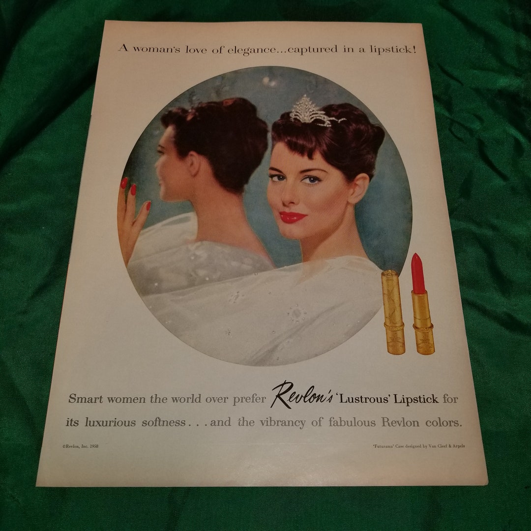 Vintage Fashion Revlon Lipstick Ad From a 1958 Life Magazine - Etsy