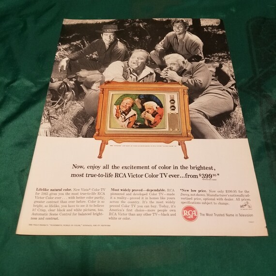 RCA Color TV Ad From 1964 Life Magazine | Etsy