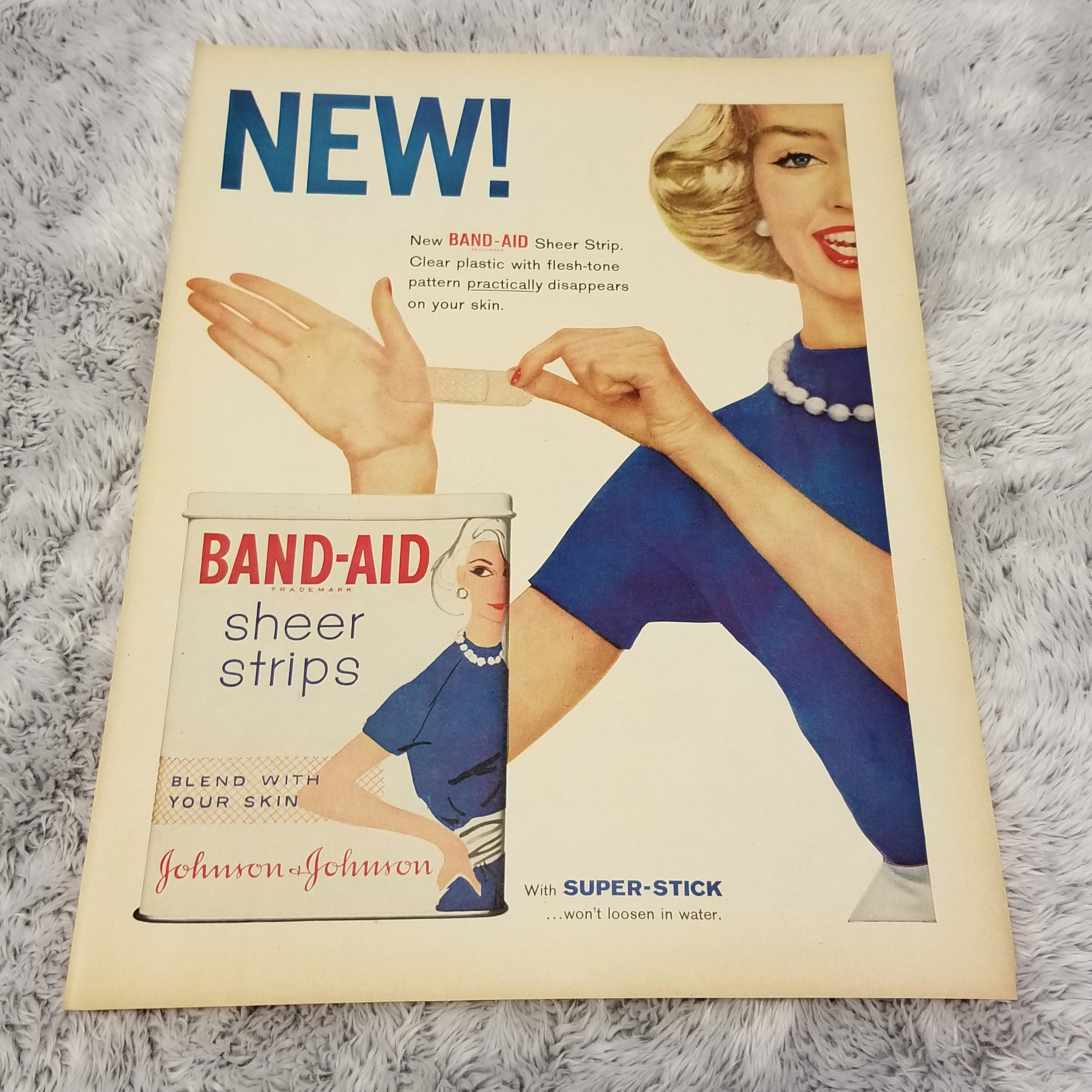Vintage 1958 Johnson & Johnson Band-aid Ad From a 1958 Life Magazine - Etsy