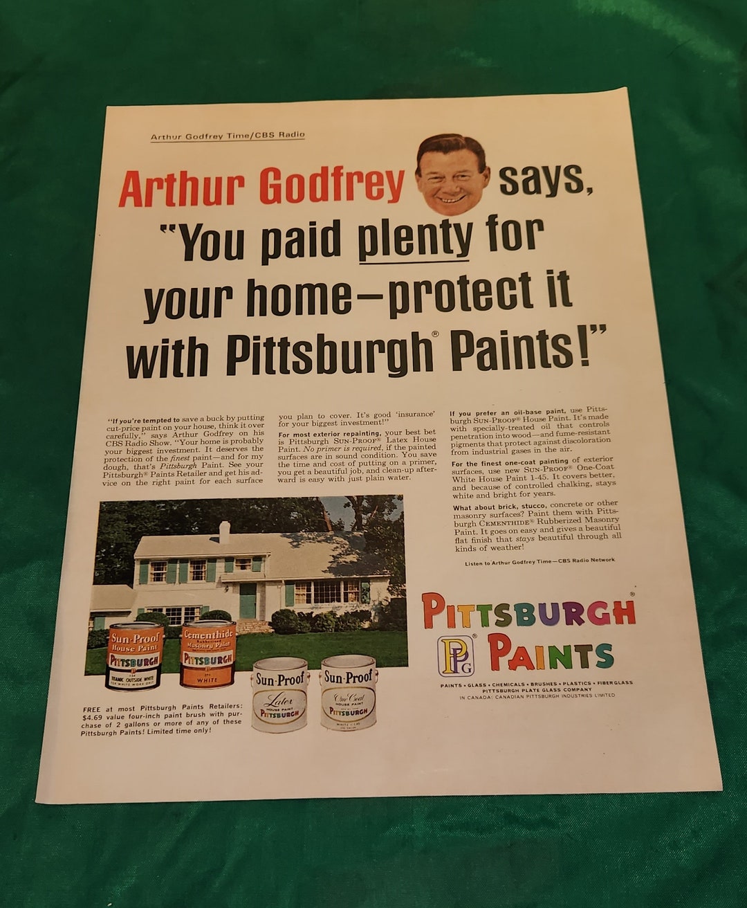 Pittsburgh Paints Ad From 1965 Life Magazine - Etsy UK