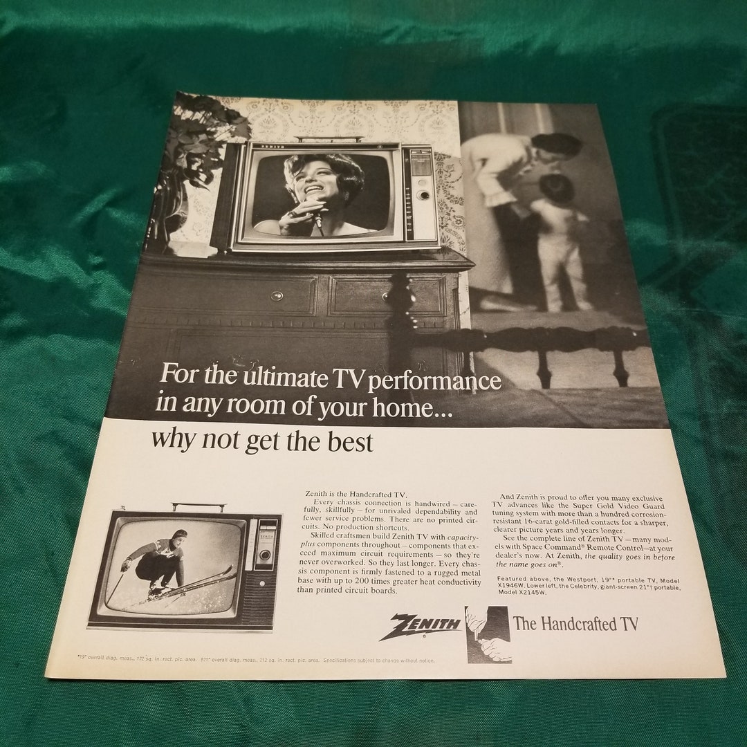 Zenith TV Ad From 1966 Life Magazine - Etsy