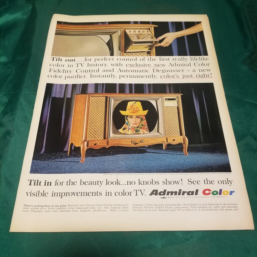 Admiral Color TV Ad From 1964 Life Magazine - Etsy