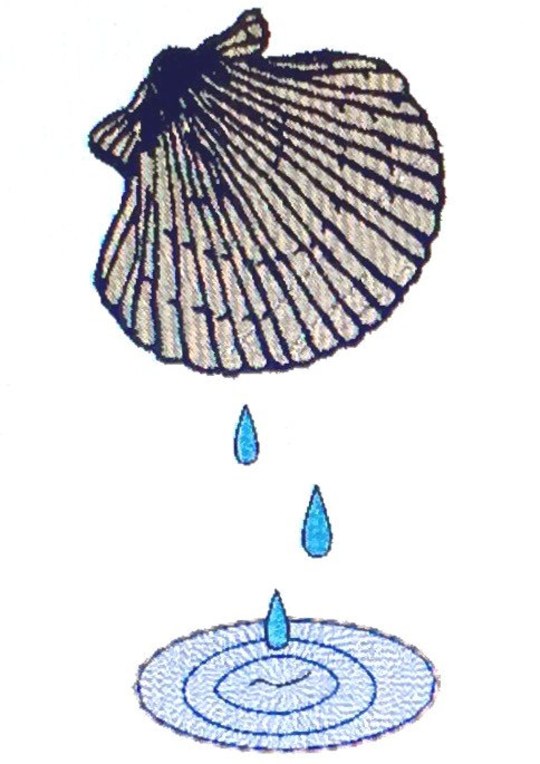 Baptismal Shell (5 X 7) for an EMBROIDERY MACHINE - Etsy