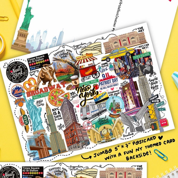 Illustrated Postcard - Etsy