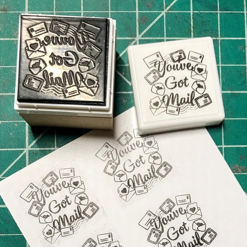 Kindly Deliver to Pennant Stamp Snail Mail Rubber Stamp for | Etsy