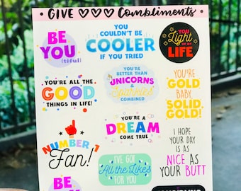 Compliments Sticker - Etsy