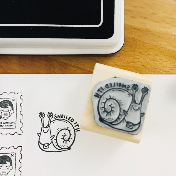 Snail Mail Stamp - Etsy