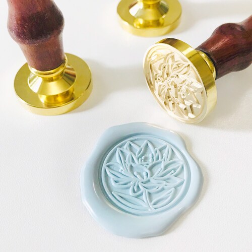 Lotus With Snow Wax Seal Stamp /journal Decor Wax Seal Stamp/ - Etsy