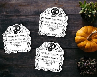 Spooky Address Labels - Etsy