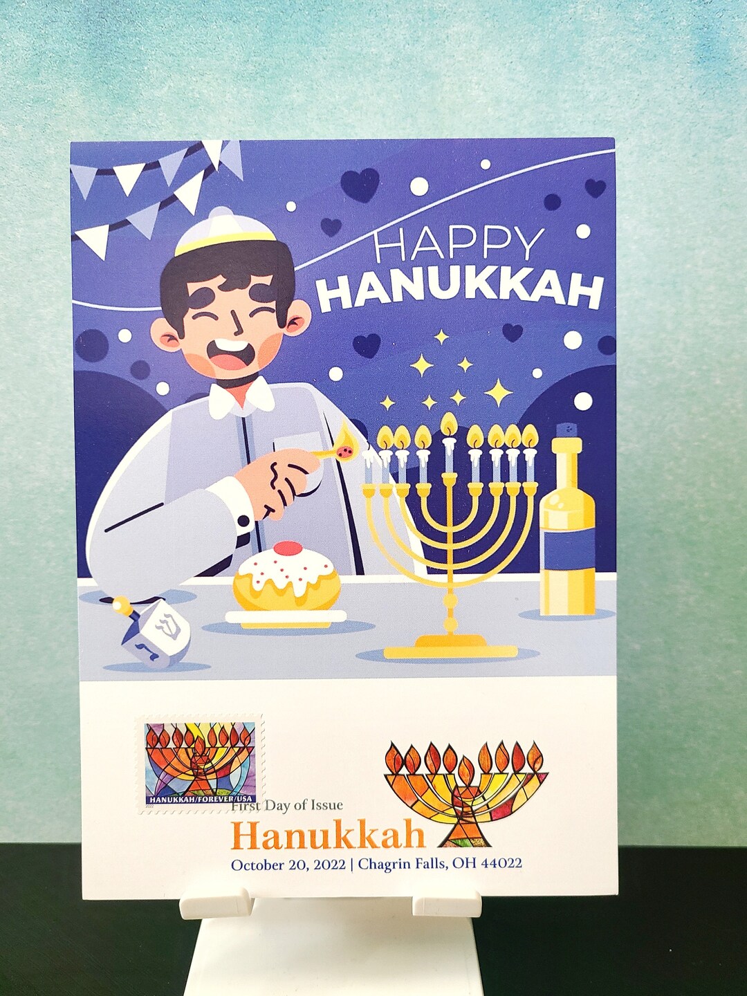 Hanukkah 2022 Maximum Postcard | Digital Colored Postmark - Etsy