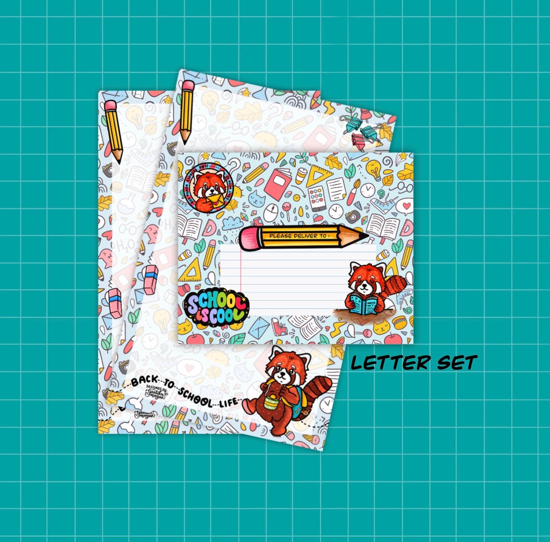 Back to School Letter Set | Cute Mails | Letter Writing Stationery - Etsy