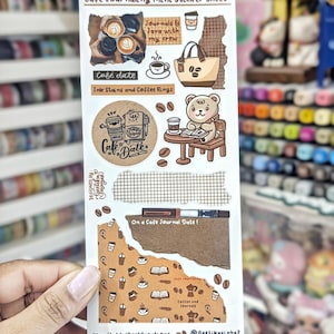 Cafe Journaling Mini Sticker Sticker - Etsy