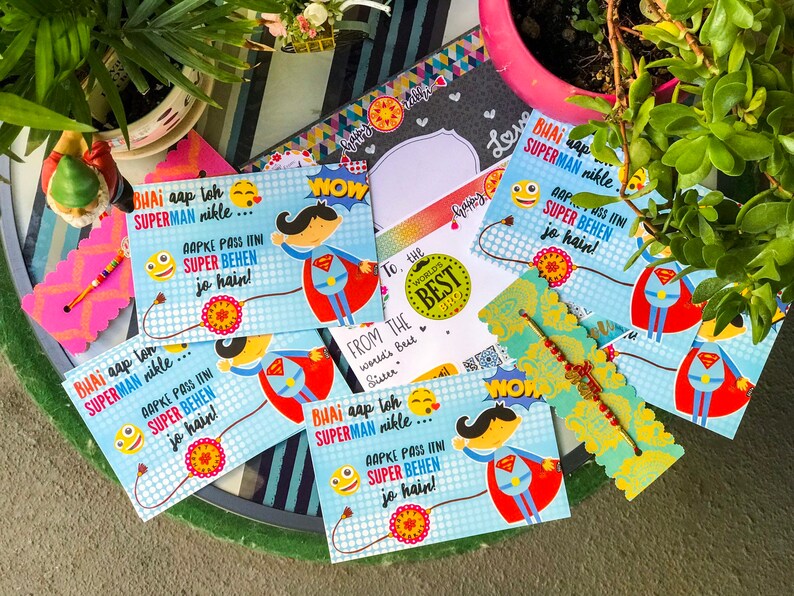 Raksha Bandhan Postcards | Rakhi | Funny Rakhi Cards - Etsy