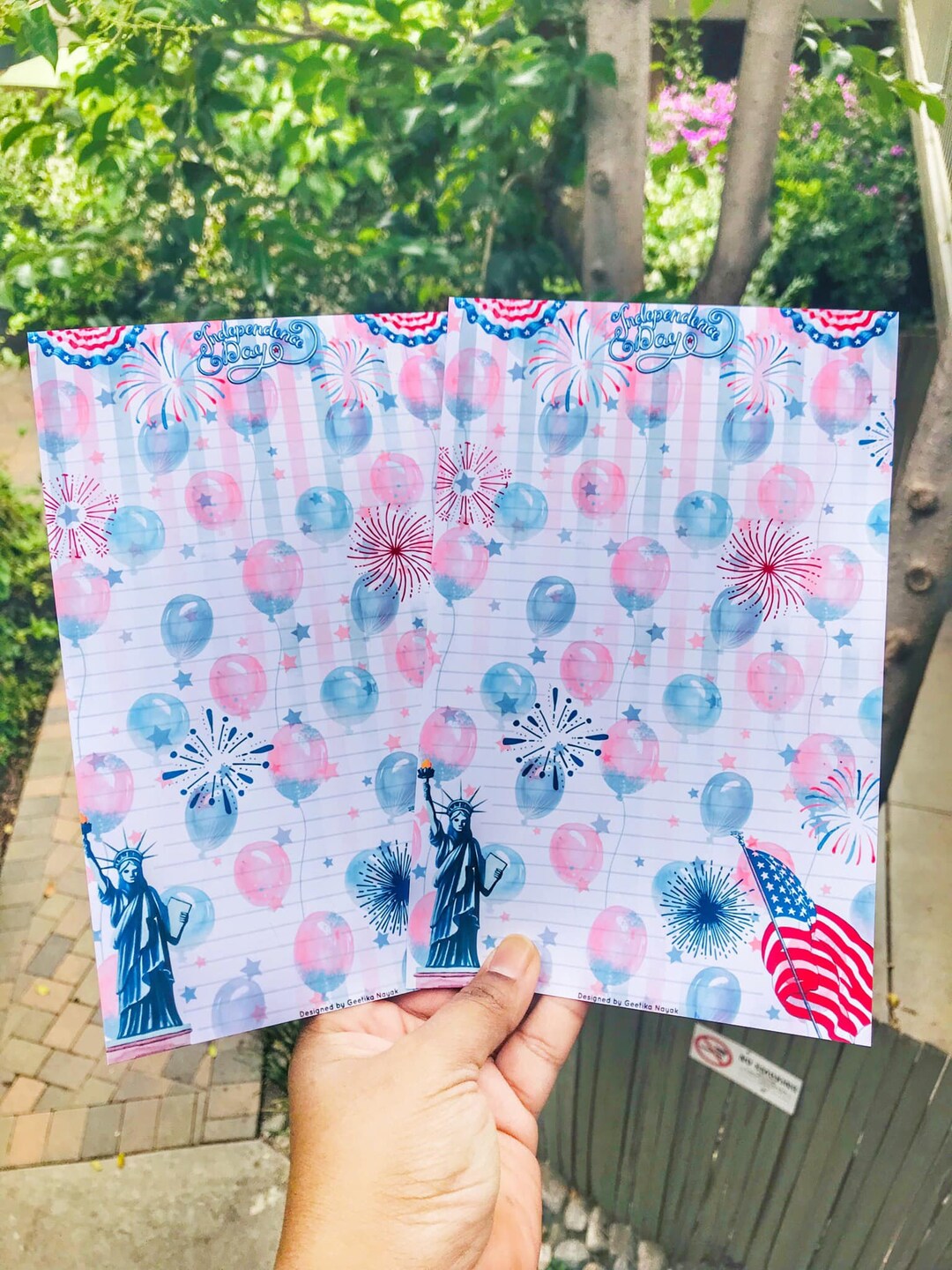 4th of July Printable Stationery - Etsy