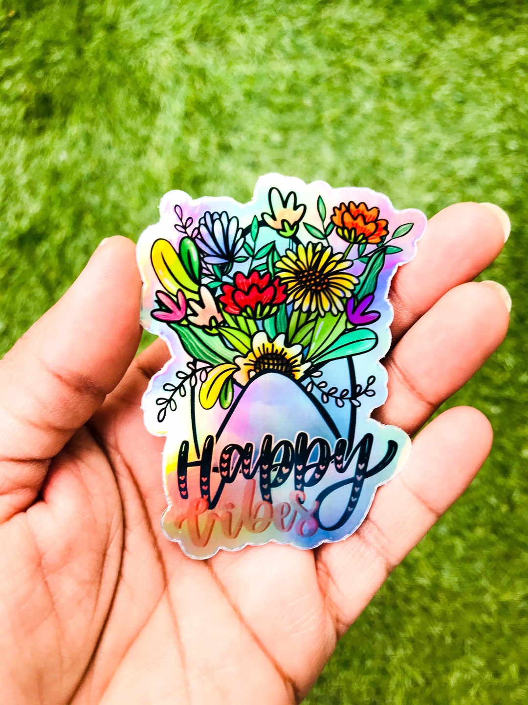 Rainbow Holographic Sticker Vinyl | Laptop Stickers | Decals | Vinyl ...