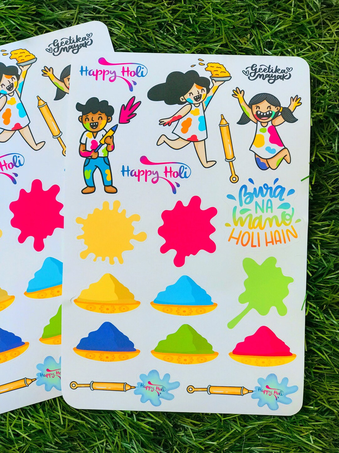 Happy Holi Sticker Sheet | Festival of Colors - Etsy